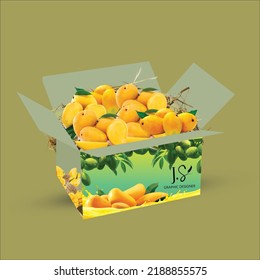 Mango Box Packaging Mockup Stock Illustration 2188855575 | Shutterstock