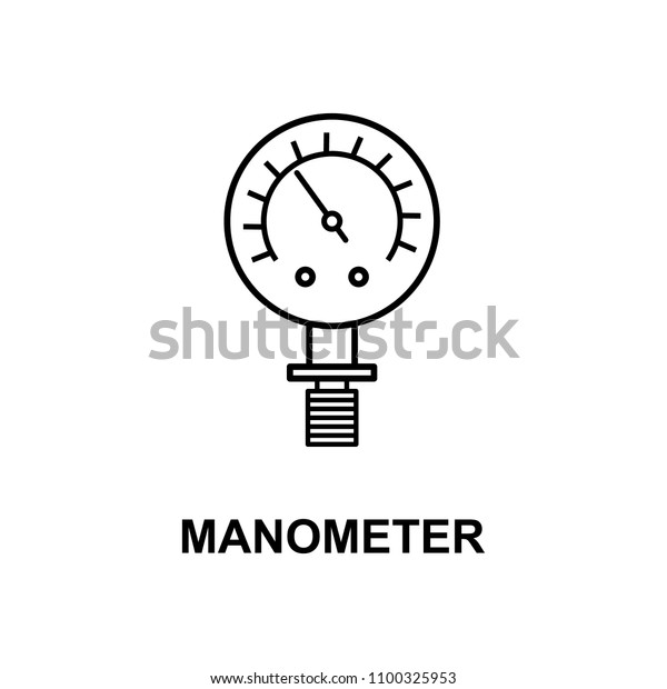 Manometer Icon Element Measuring Instruments Icon Stock Illustration ...