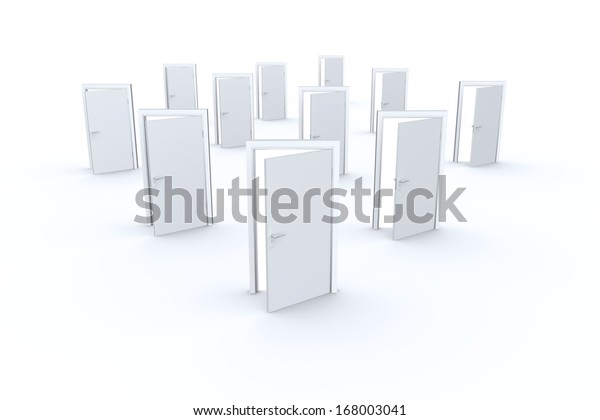 Many Doors Opening Stock Illustration 168003041 | Shutterstock