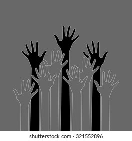 Many Hands Stock Illustration 321552896 | Shutterstock