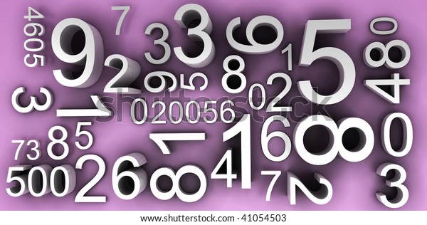 Many Numbers Codes Digits Mathematical Background Stock Illustration ...