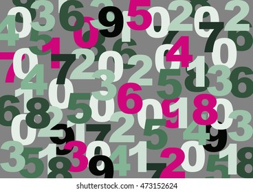 Many Numbers Texture Background Colour Stock Illustration 473152624 ...