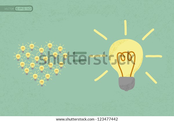 Many Small Ideas Equal Big One Stock Illustration 123477442 | Shutterstock
