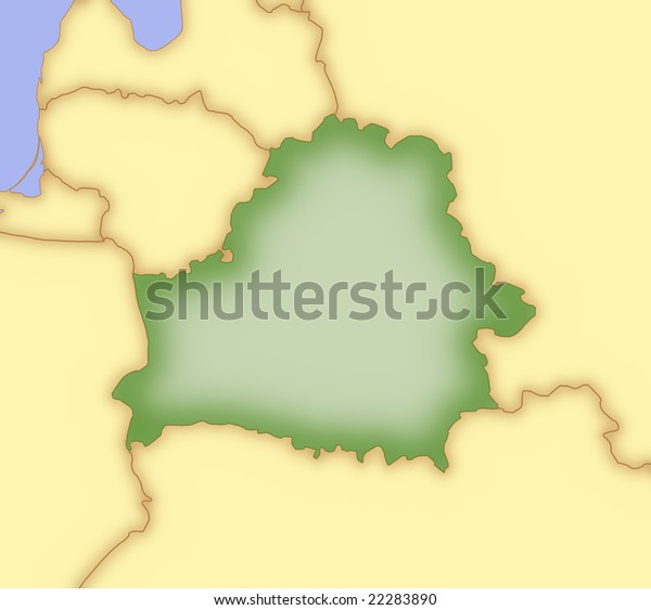 Map Belarus Borders Surrounding Countries Stock Illustration 22283890