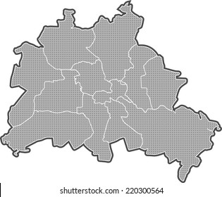 Map Berlin Districts Stock Illustration 220300564 | Shutterstock