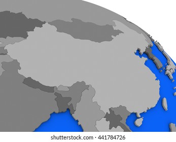 Map China On 3d Model Earth 스톡 일러스트 441784726 | Shutterstock