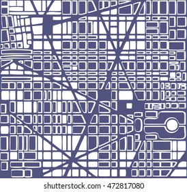 Map City Editable Vector Street Plan Stock Vector (Royalty Free) 417590122