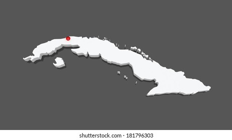 Map Cuba 3d Stock Illustration 181796303 | Shutterstock