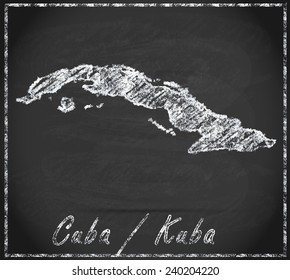 Map Cuba Chalkboard Stock Illustration 240204220 | Shutterstock