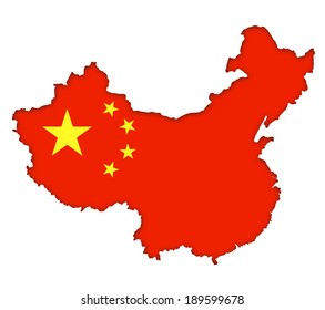 Map Flag China Stock Illustration 189599678 | Shutterstock