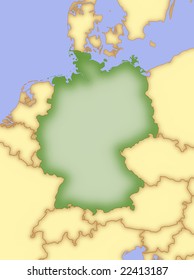 Germany Vector Map Borders Surrounding Countries: vector de stock ...