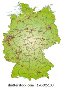 Map Germany Highways Stock Illustration 170605133 | Shutterstock