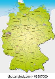 Map Germany Postal Codes Highways Main Stock Illustration 170591363 ...