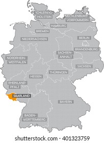 Map Germany Saarland Stock Illustration 401323759 | Shutterstock