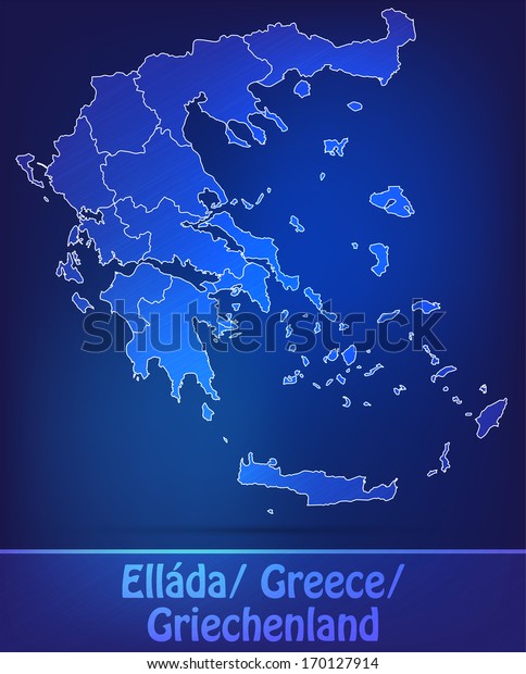 Map Greece Borders Scrible Stock Illustration 170127914 | Shutterstock