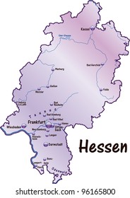 Map Hesse Stock Illustration 96182696 | Shutterstock