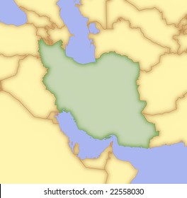 Iran Vector Map Borders Surrounding Countries: Vector có sẵn (miễn phí ...