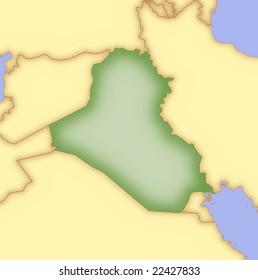 Iraq Vector Map Borders Surrounding Countries: vector de stock (libre ...