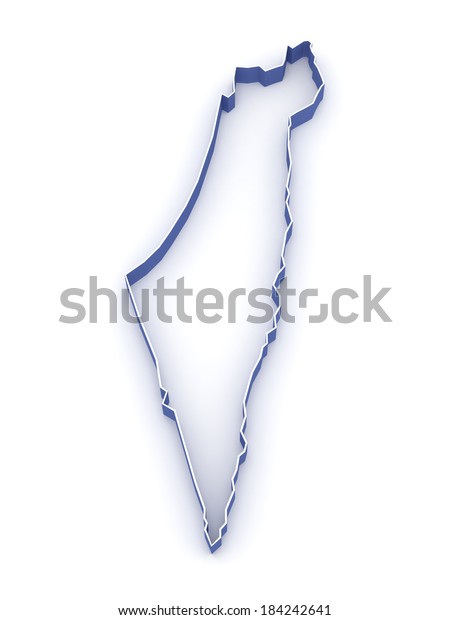 Map Israel 3d Stock Illustration 184242641