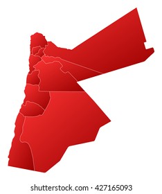 Simplified Map Governorate Maan Jordan Arabic Stock Vector (Royalty ...