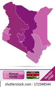 Map Kenya Borders Violet Stock Illustration 172348544 | Shutterstock