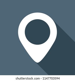 Map Label Icon White Flat Icon Stock Illustration 1147703594 | Shutterstock
