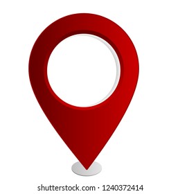 Map Marker Isolated On White Background Stock Illustration 1240372408