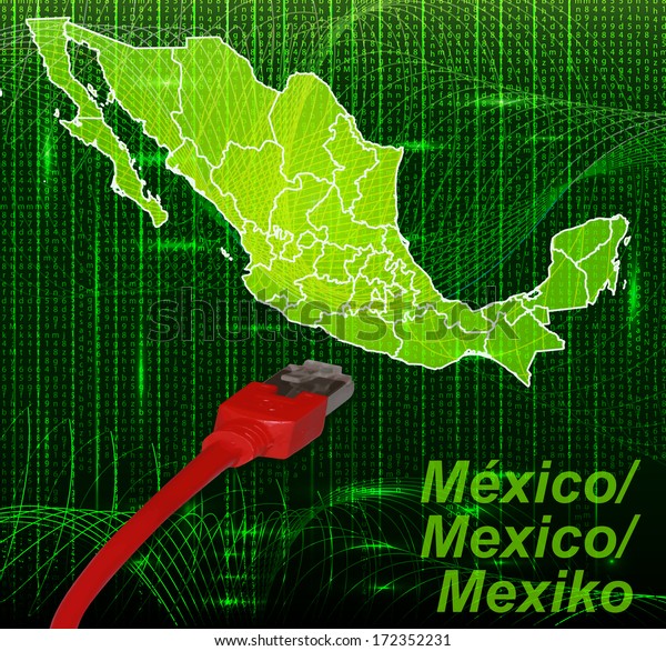 Map Mexico Borders Network Design Stock Illustration 172352231 ...