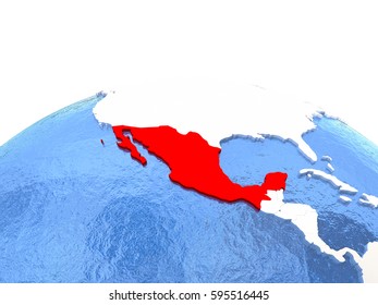 Map Mexico On Globe Embossed Continents Stock Illustration 595516445 ...