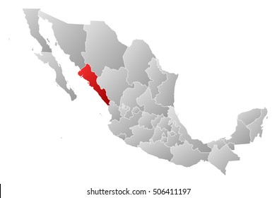 Map Mexico Sinaloa Stock Illustration 506411197 | Shutterstock