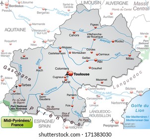 127 Midi pyrenees map Images, Stock Photos & Vectors | Shutterstock