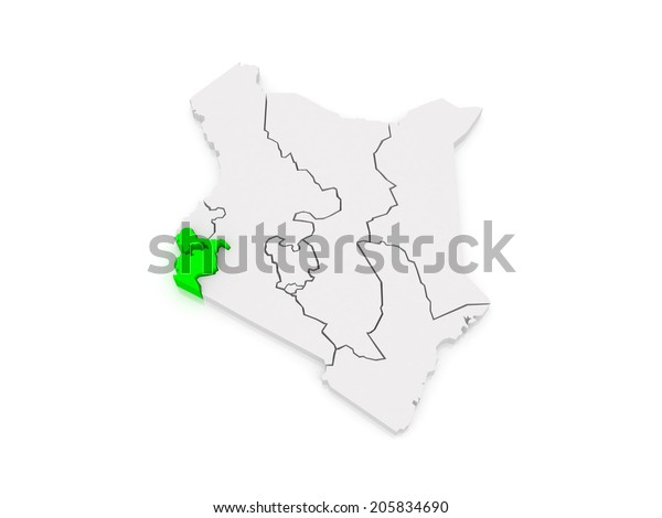 Map Nyanza Kenya 3d Stock Illustration 205834690 | Shutterstock