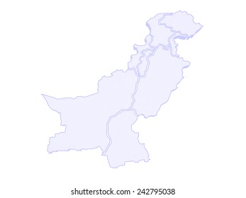 Vektor Stok Pakistan Political Map Vector Light Gray (Tanpa Royalti ...