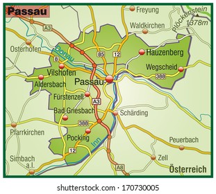Map Passau Highways Stock Illustration 170730005 | Shutterstock
