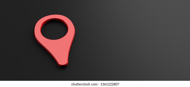 Map Pointer Location Red Color On Stock Illustration 1361222807 ...