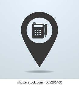 Map Pointer Payphone Symbol Stock Illustration 305281460 | Shutterstock