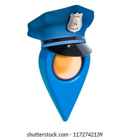 Cursor Police Hat Isolated On White Stock Illustration 1189330630 ...
