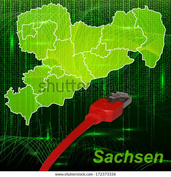 Map Saxony Borders Network Design Stock Illustration 172373336 ...
