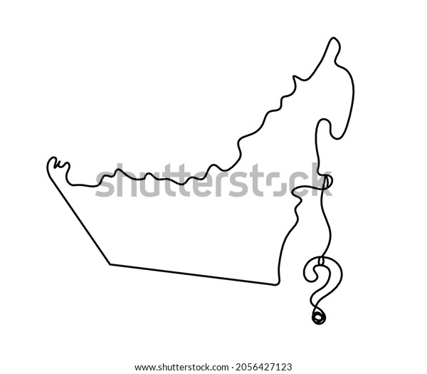Map Uae Question Mark Line Drawing Stock Illustration 2056427123 ...