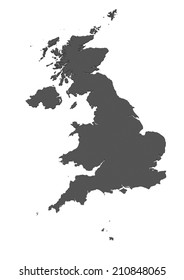 Vector Illustration Orange Map United Kingdom: เวกเตอร์สต็อก (ปลอดค่า ...