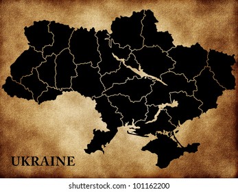 Black Map Russia Ukraine 15 Republics Stock Photo (Edit Now) 2131124273 ...