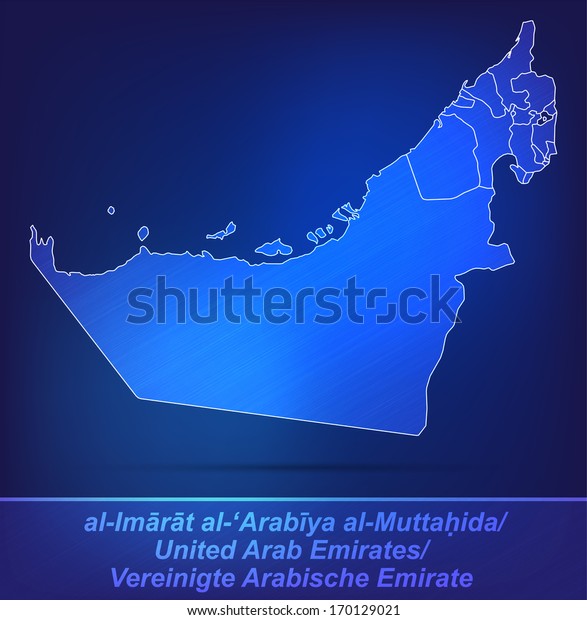 Map United Arab Emirates Borders Scrible 스톡 일러스트 170129021 | Shutterstock