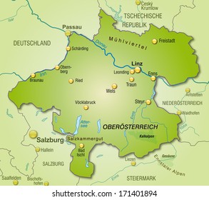 667 Upper austria state map Images, Stock Photos & Vectors | Shutterstock