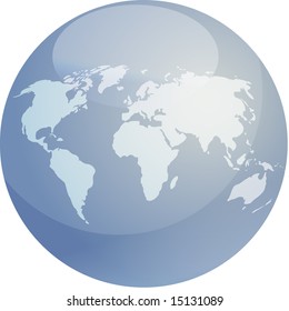 Divided Planet Earth Globe Stock Vector (Royalty Free) 1221563776
