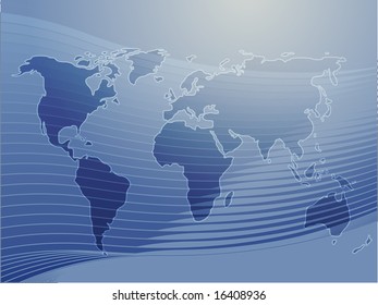Map World Illustration Wavy Gradient Curves Stock Illustration 16408936 ...
