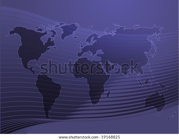 Map World Illustration Wavy Gradient Curves Stock Illustration 19168825