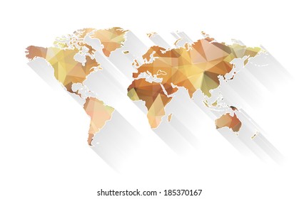 Map World Trendy Triangles Design Stock Illustration 185370167 ...