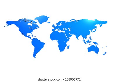 Map World Unfolded Map World Stock Illustration 138906971 | Shutterstock