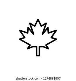 Maple Leaf Outline Icon Simple Illustration Stock Illustration ...