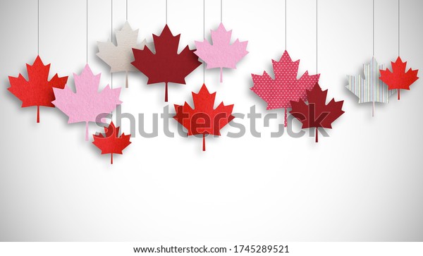 Maple Leaves Paper Texture Effect Canada Stock Illustration 1745289521 ...